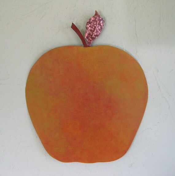 Metal wall art apple sculpture metal wall kitchen fruit decor
