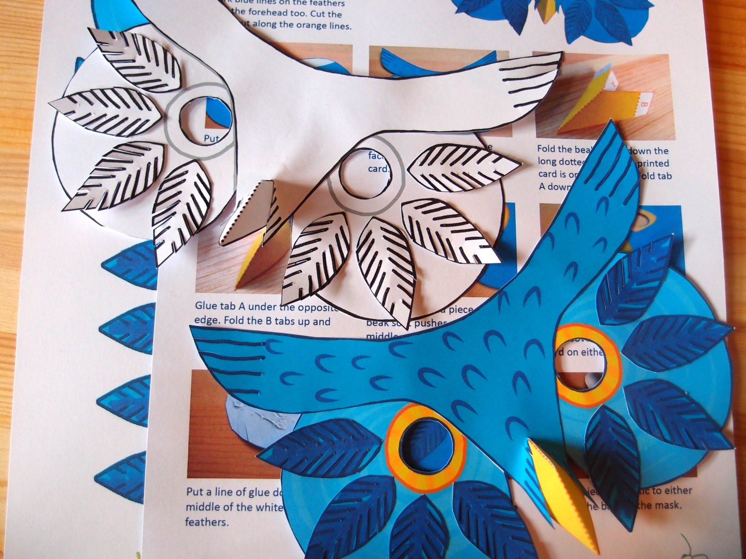 Owl Mask Printable Mask Paper Craft Kit Kid's