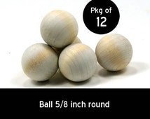 Popular items for unfinished wood ball on Etsy