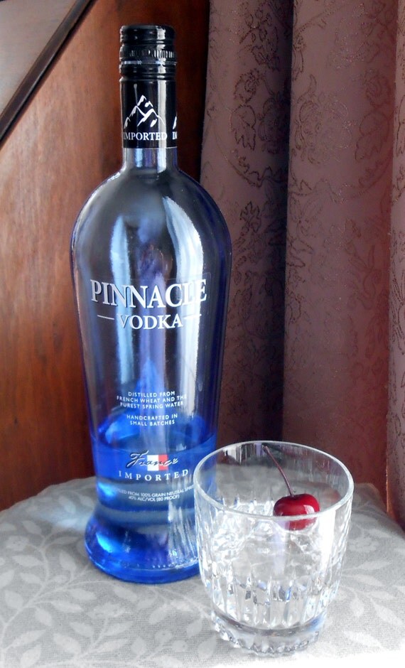 Fake Vodka Set Bottle and Glass Cherry Drink Gag by FakeFoodDecor