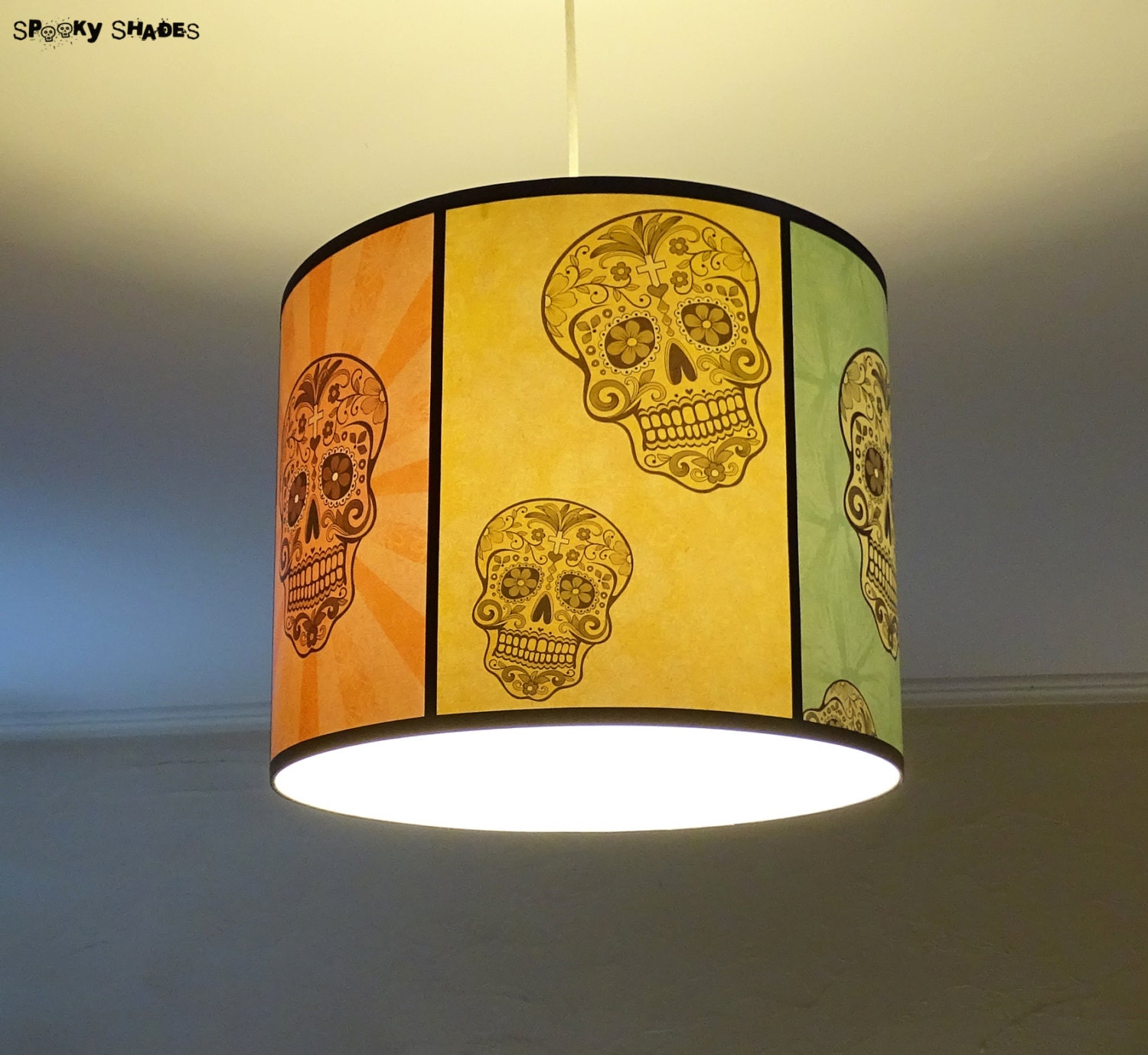 Skull lamp Rainbow Sugar Skulls pendant lamp shade lampshade