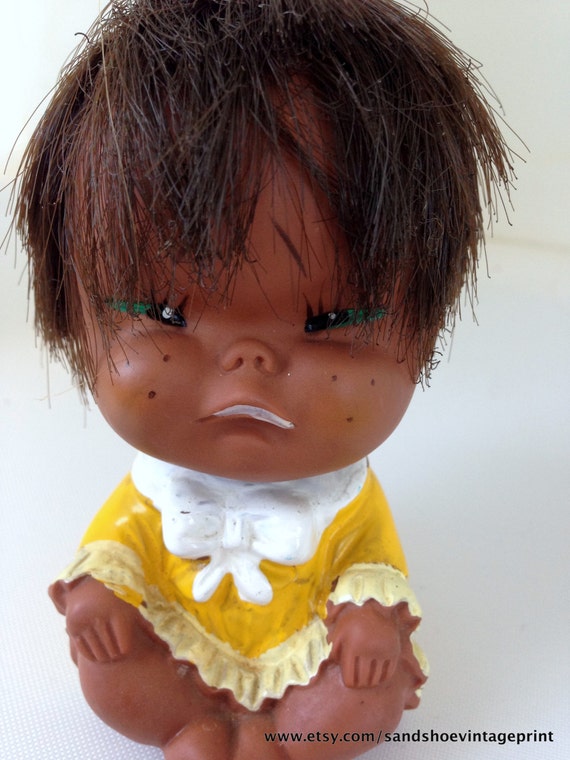 1970s UGLY JAPANESE ANGRY Baby Doll Rubber