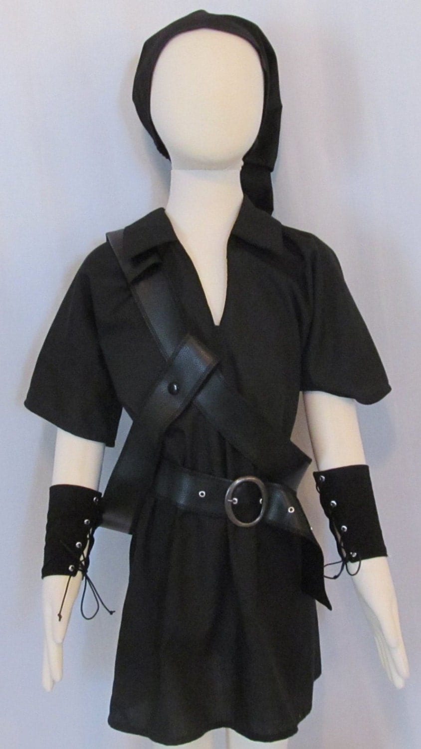 Dark Link Legend of Zelda Black Tunic Cosplay Costume Child