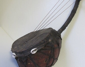 Vintage West African Folk Art Musical Acoustic String Instrument ...