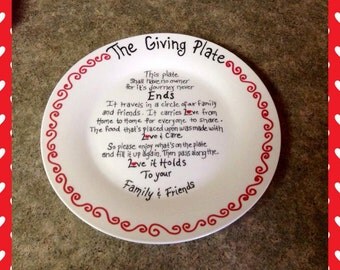 The Giving Plate-Hand Painted/Personalized Ceramic Plate-Unique Gift ...