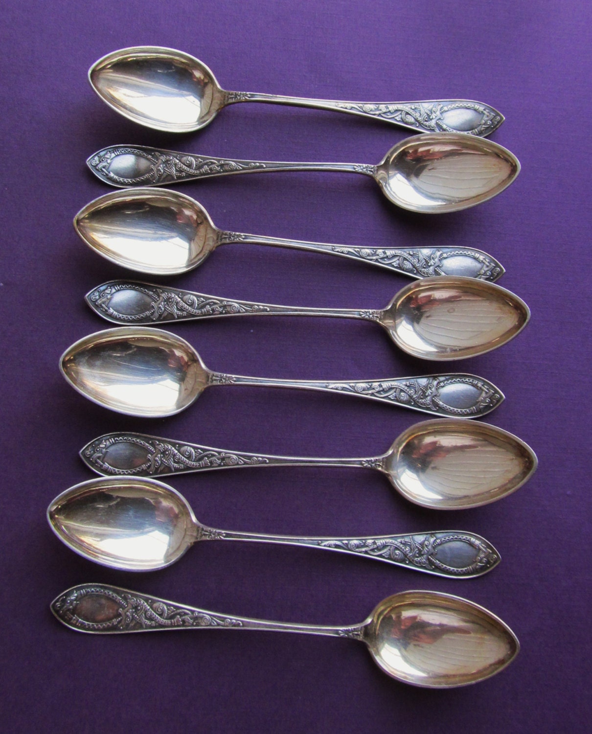 Antique Dragestil Norway 830 Silver Spoon Set Viking Dragon Design By ...