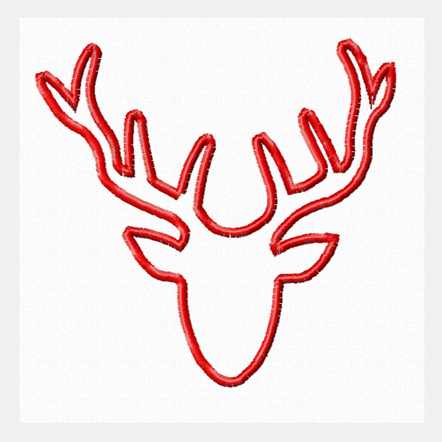 Deer Silhouette Buck Head 5x5 Applique Pattern INSTANT