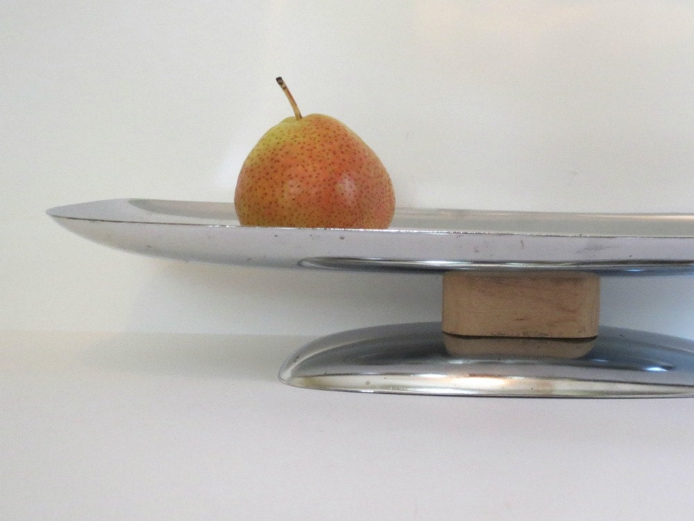 Vintage Mid Century Chrome Tray / Elevated / Modern / Atomic / Milbern ...