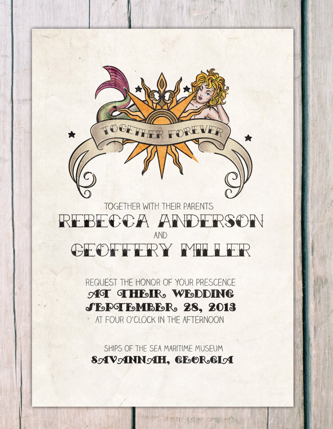 Invitation – Sailor – OnePaperHeart – Stationary & Invitations