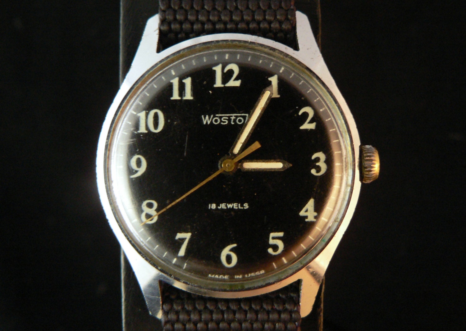 Vintage Wostok Vostok Boctok mens watch rare black dial – Haute Juice