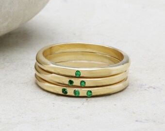 Gold ring set | Etsy