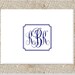 Classic Script Monogram Stationery 25 notes & envelopes