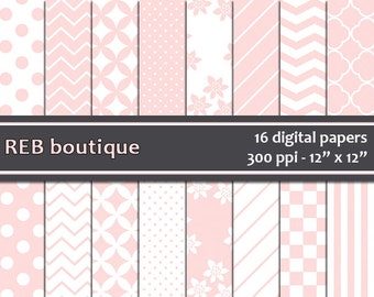 Digital Paper Damask Digital paper purple white by REBboutique
