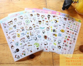 Daily Life Sticker Set Korean Sticker Diary Sticker by mieryaw