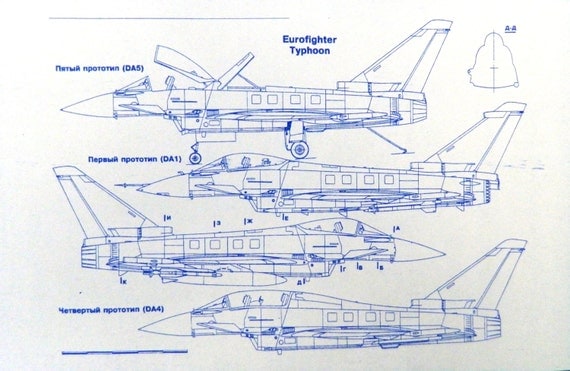 Eurofighter Typhoon by BlueprintPlace on Etsy