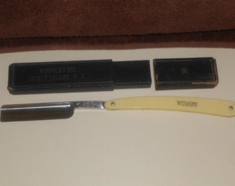 Kinfolks Blue Steel Special Straight Razor w Case