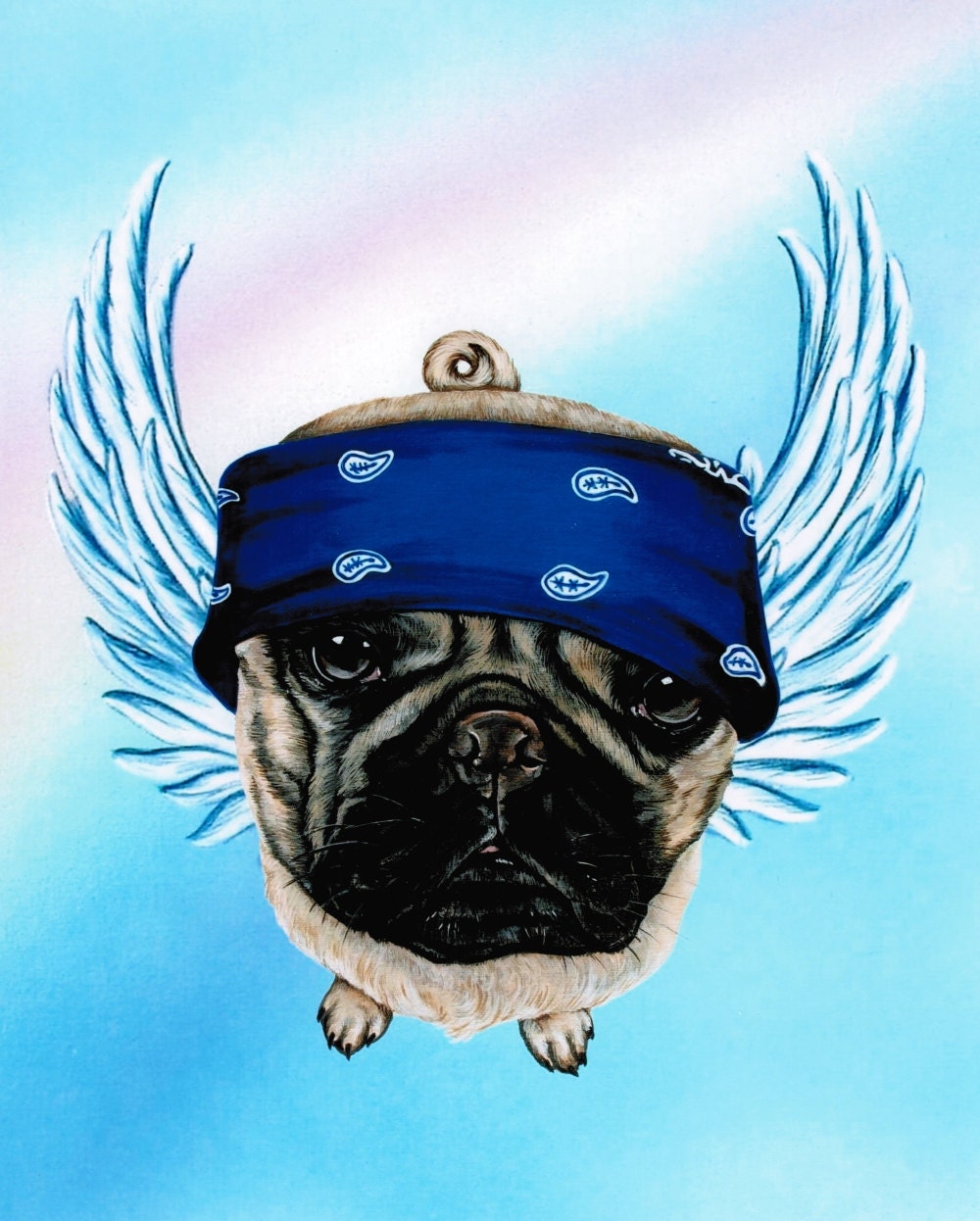Pug Pug Angel Pug Art Pug Life Dog Angel Pugs by ArtbyWeeze