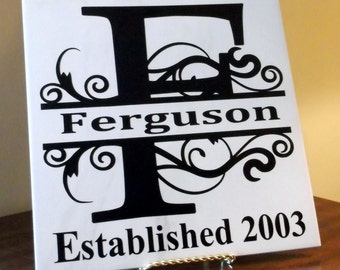 Popular items for monogram tile on Etsy