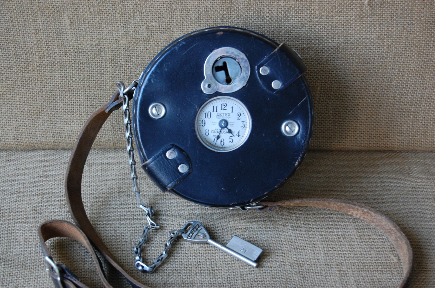 Vintage Night Watchmans Clock Railroad Security Guard Time