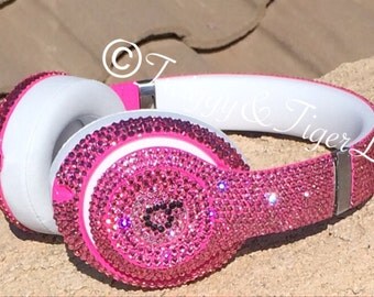 Hot Pink Beats By Dre Embellished with Swarovski Crystal Elements ...