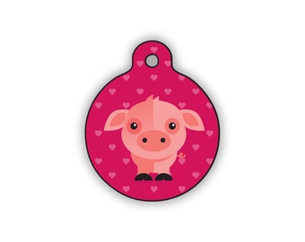 Pig id tag | Etsy