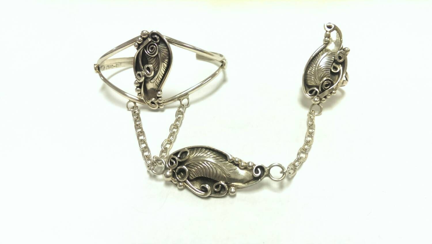 Sterling Native American Signed Slave Bracelet – Haute Juice