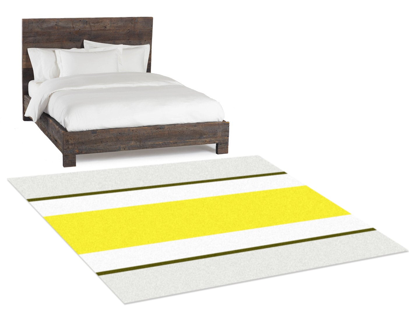 Bedside Rug Area Rug Yellow Rug Bedroom Rug by HawkerPeddler
