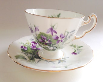 Popular items for violet tea cup on Etsy