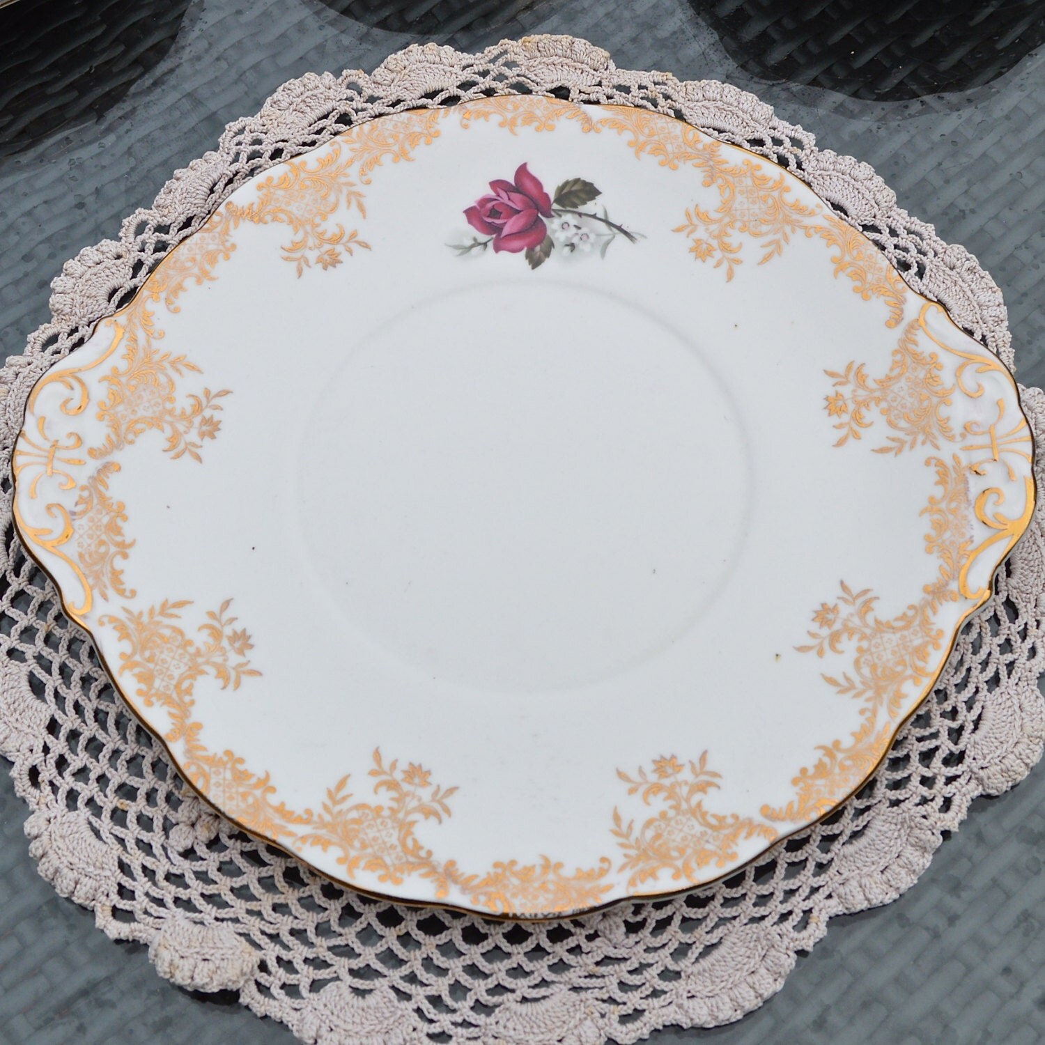 Vintage English Fine Bone China Tea Set Sandwich or Cake Serving Plate ...