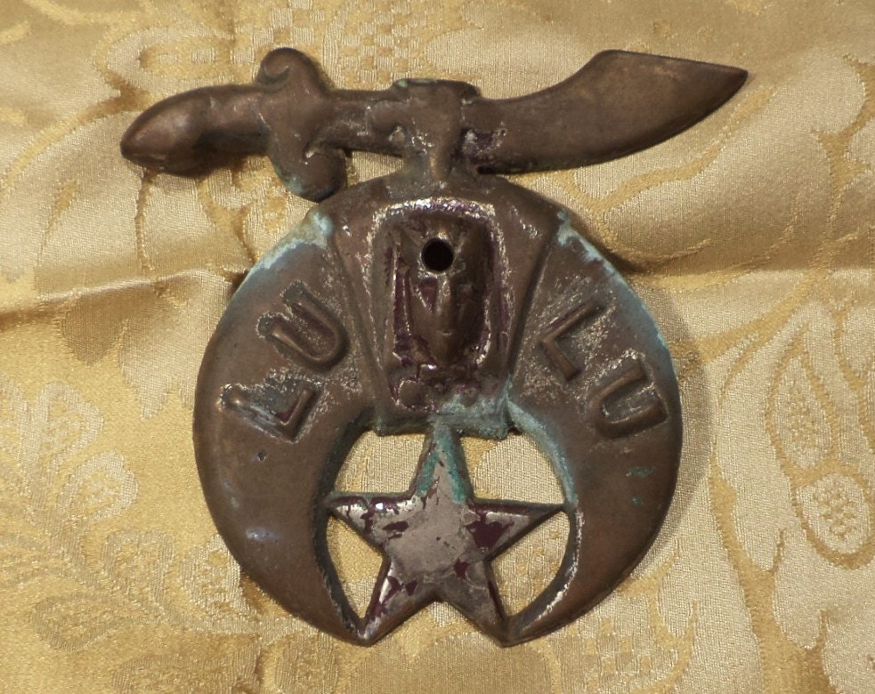 Masonic Medallion, Antique Service Medal, Vintage Shriners Decorative ...