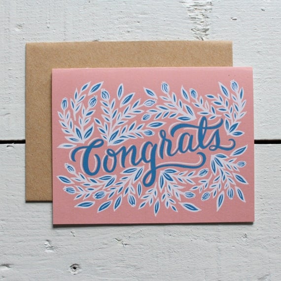 Congrats by WildHartPaperCo on Etsy