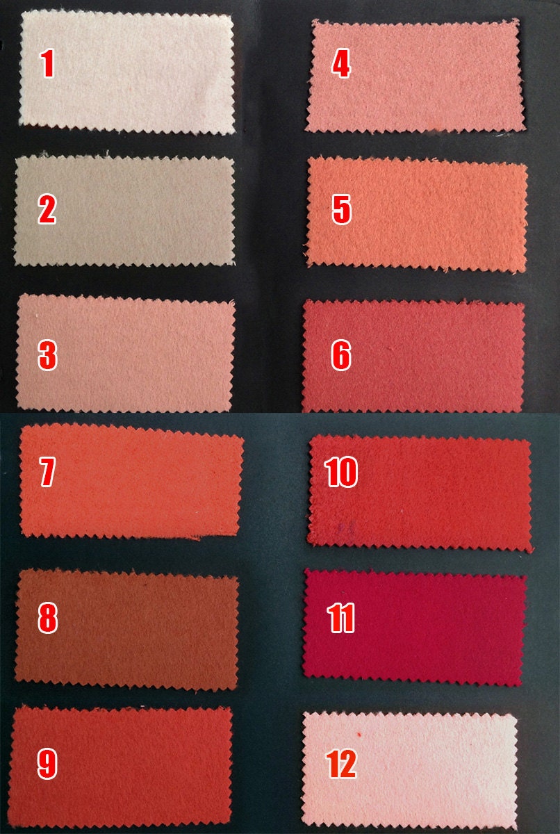 Wool Cashmere Blend Fabric Color Chart