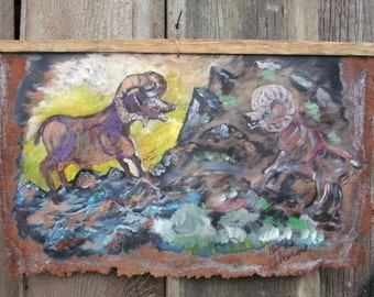 Ram painting | Etsy