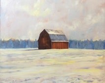 Popular items for barn oil painting on Etsy