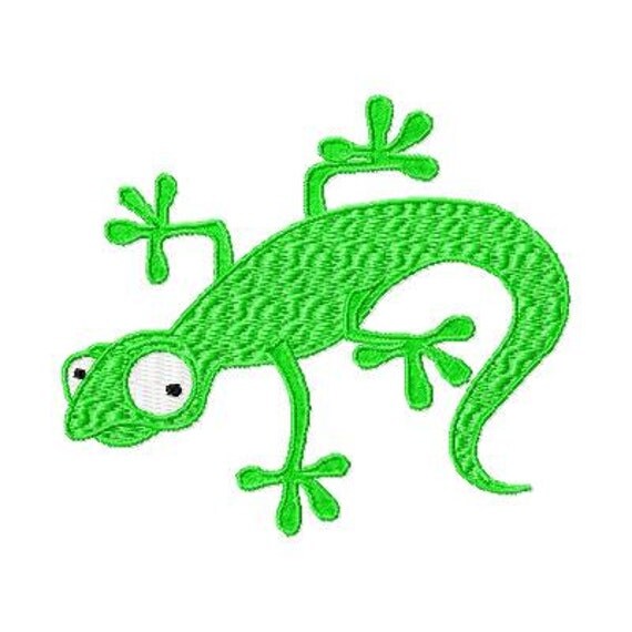 Machine Embroidery Lizard Design