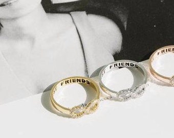 Forever Best Friend Ring Crystal-Silver