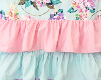 Pink ruffle curtain | Etsy