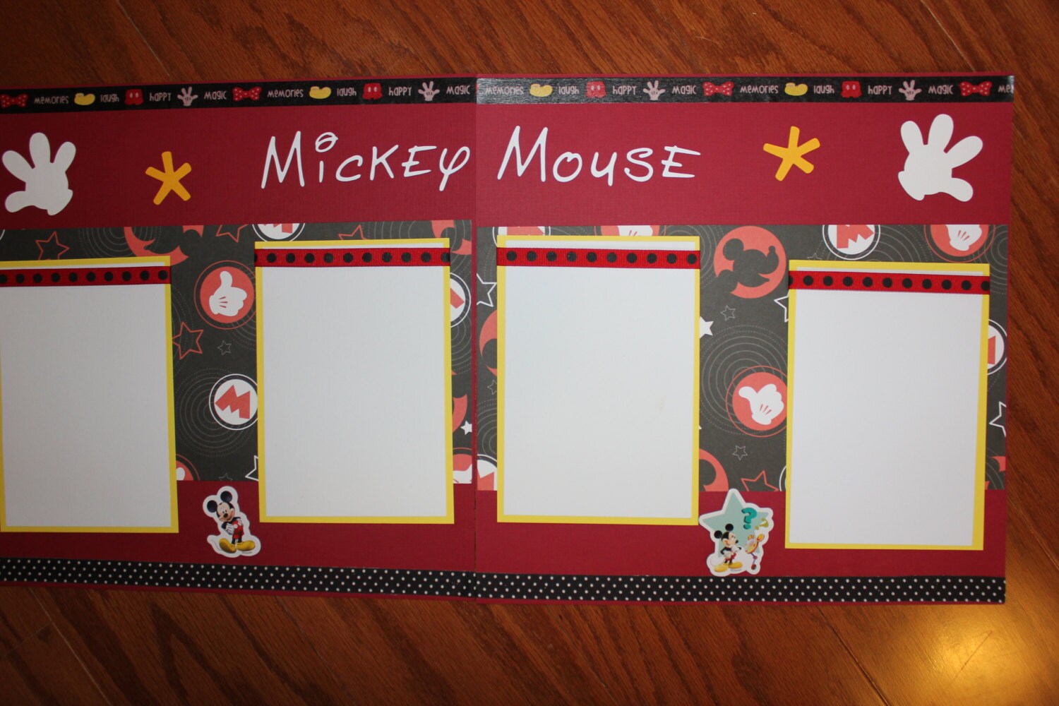 12 X 12 Mickey Mouse Premade Scrapbook Layout By Creationsbycindyg