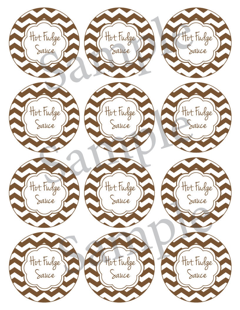 Printable Hot Fudge Sauce mason jar label by LuckyYouPrintables