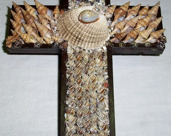 Popular items for sea shell cross on Etsy