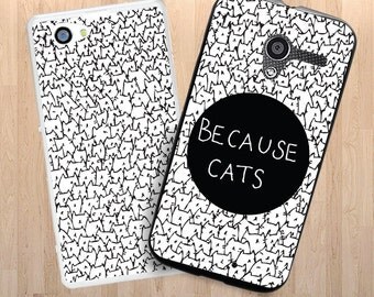 LG Because Cats phone case, lovely cute cats phone back cover for lg g2 ...