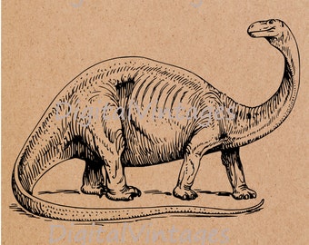 Brontosaurus stencil | Etsy