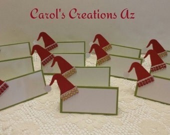 Santa Place Cards 12 / Santa Escort Cards / Santa and Chimney
