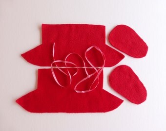 DIY Bootie Kit, Baby Booties zu machen, rote Fleece Booties, Baby ...