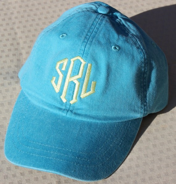 Monogrammed Cap with 28 Colors to choose from by ElleBCreations