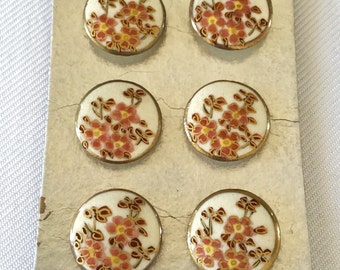 Items similar to Satsuma button ceramic buttons antique button JAPANESE ...