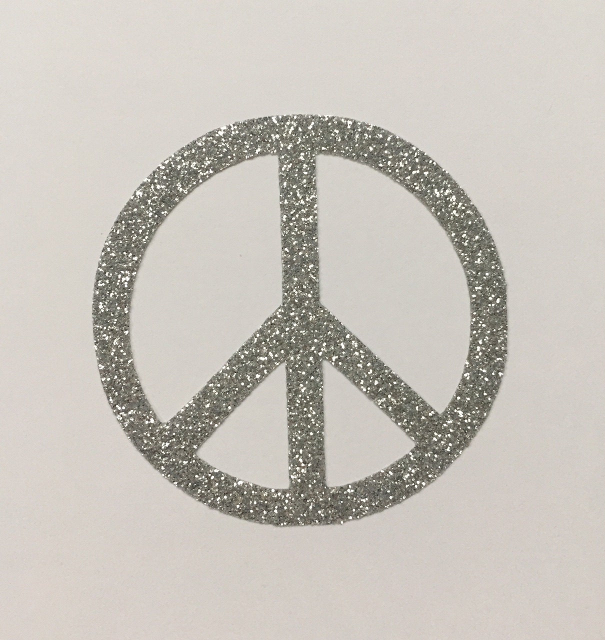 PEACE SIGN Glitter Iron On Design Happy Patches by HappyPatches