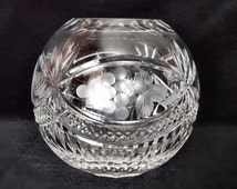 Popular items for crystal rose bowl on Etsy