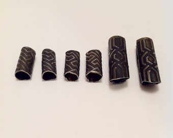 Majestic King Dwarven Braid Hair Bead Etched in Nickel silver