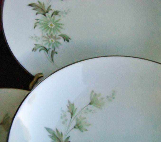 Vintage Noritake Green Flower Soroya Pattern Number 6853 Dessert Berry ...